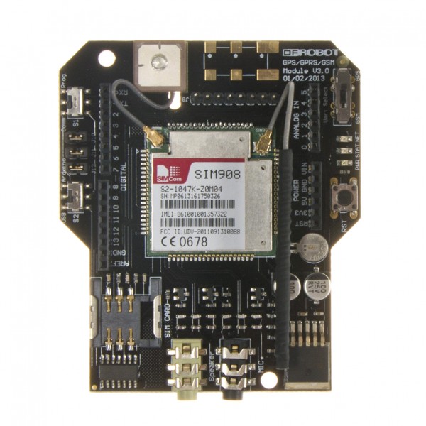 Openhacks Open Source Hardware Productos Gps Gprs Gsm Shield V30 Arduino Compatible