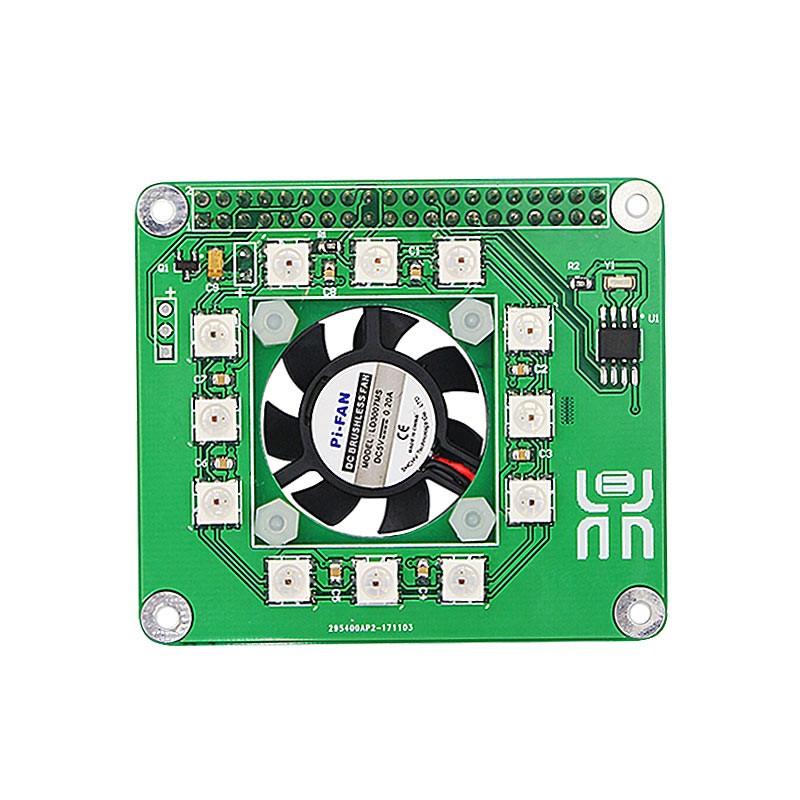 OpenHacks | Open Source Hardware | Productos | Raspberry Pi 3 Smart Temperature Fan RGB LED ...